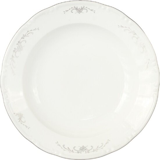 Блюдо Thun 1794 "Серый орнамент отводка платина" 31 см