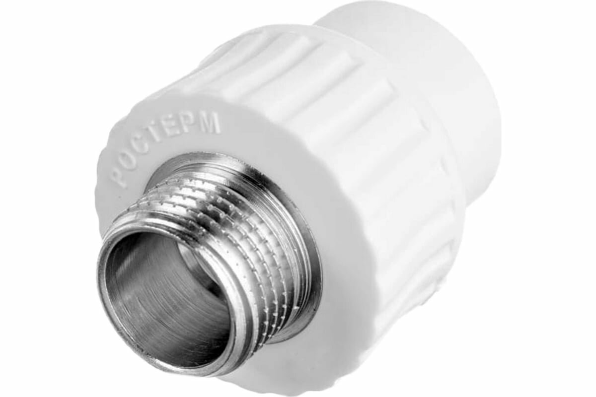 Ростерм Муфта комбинированная 25 мм х 3/4" НР полипропилен coupcombPPR25-3/4out