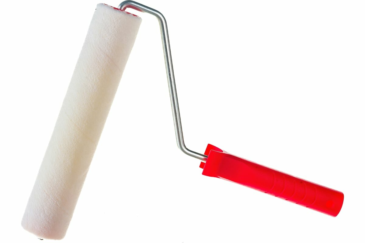 VIRTUS малярный валик в сборе велюр 250 мм, ворс 4 мм для покраски стен и отделки