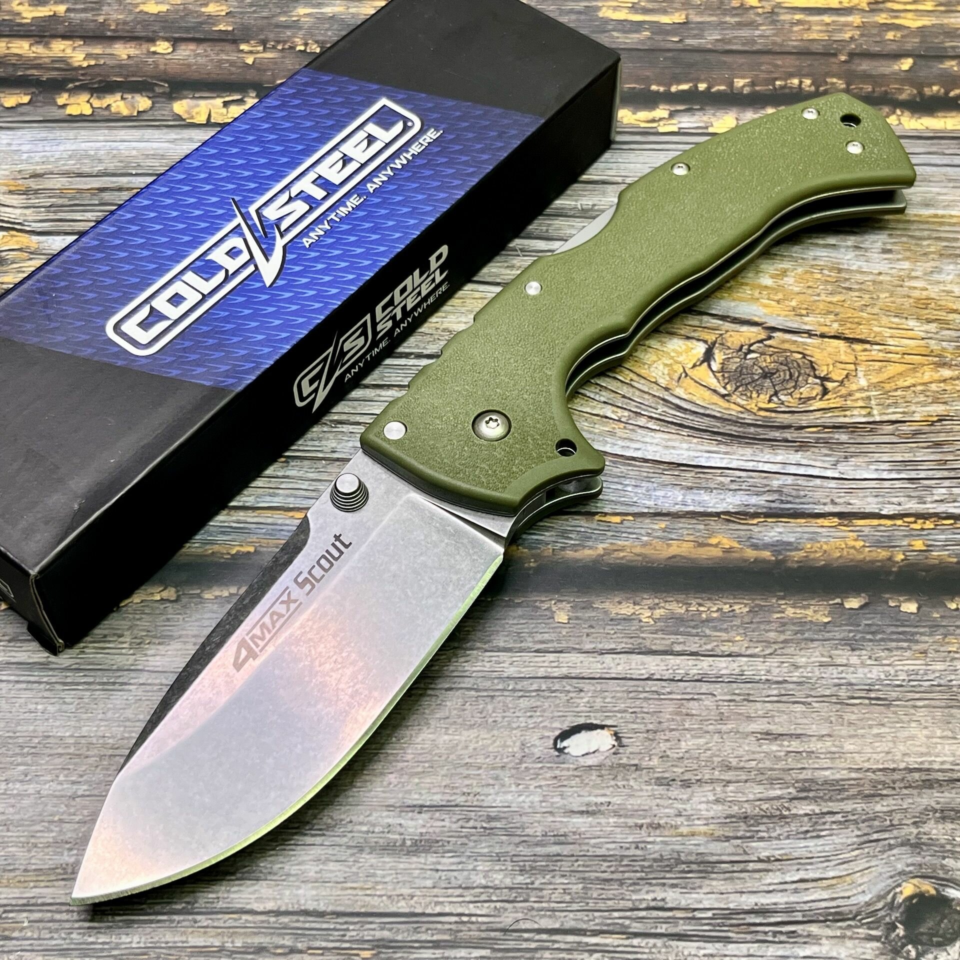 Нож складной Cold Steel 62RQODSW 4-Max Scout, OD Green Handle