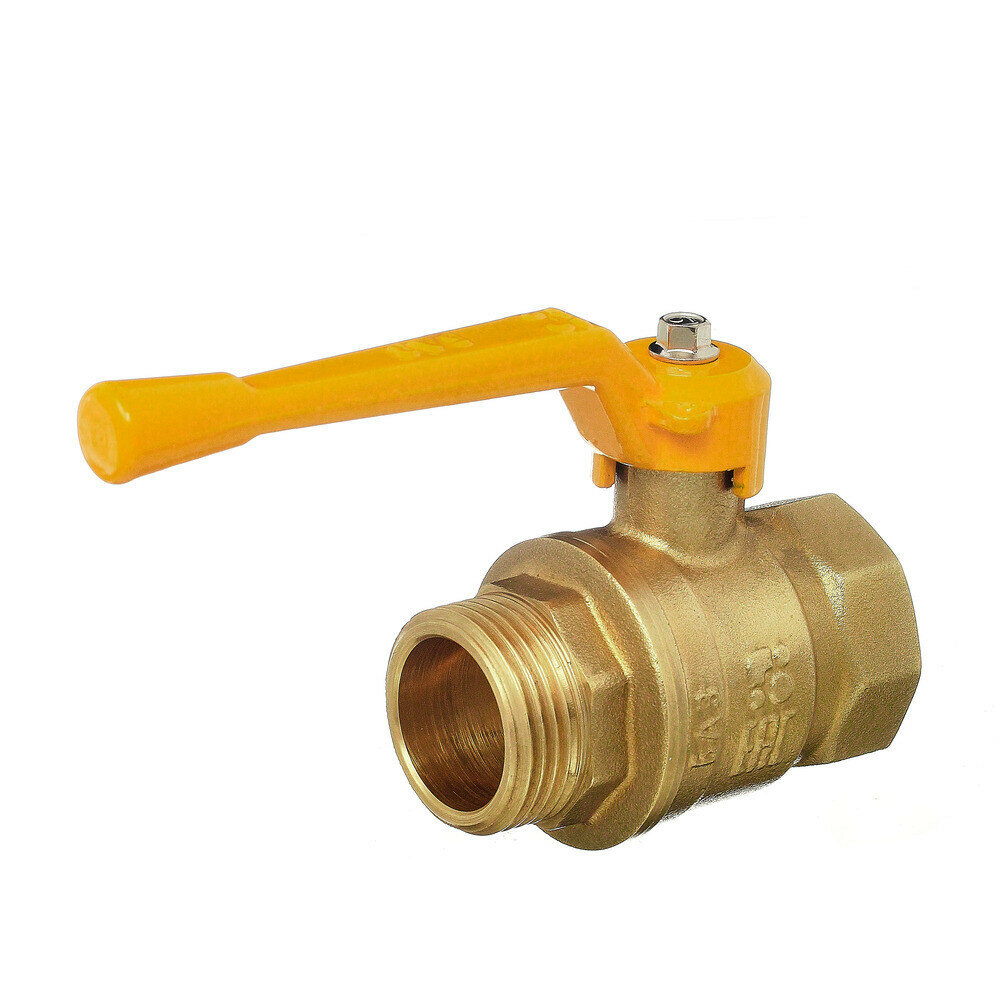 Кран шаровой газовый БАЗ 1/2 ВР(г) х 1/2 НР(ш) ручка (БАЗ. А11.0.15.40)