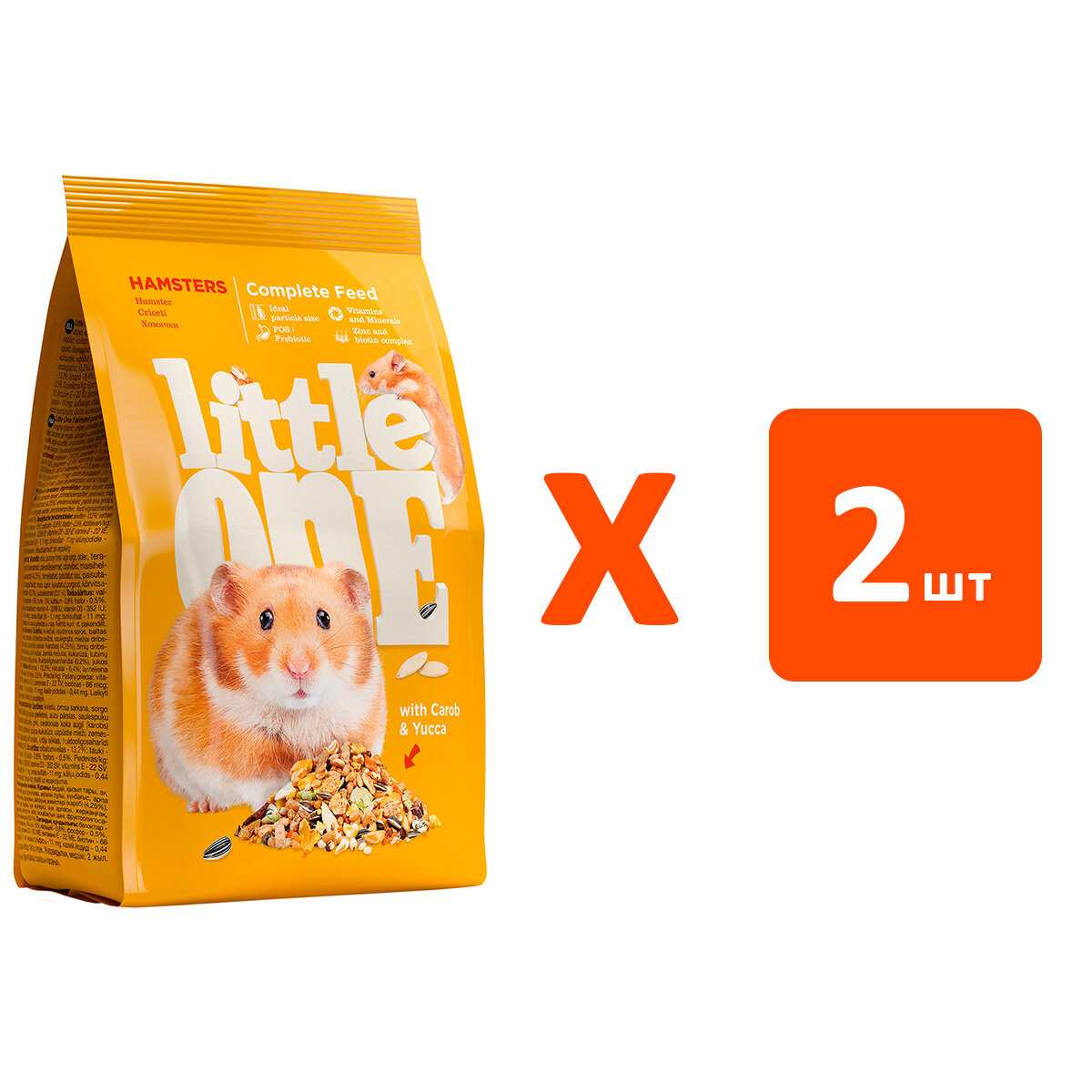 LITTLE ONE HAMSTERS корм для хомяков (900 гр х 2 шт)