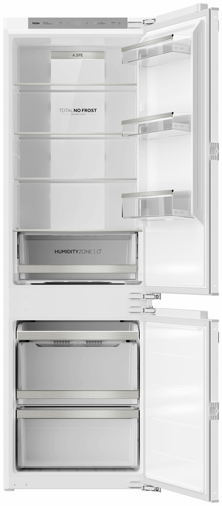 Холодильник встраиваемый Haier BCF3261WRU, с инверторным компрессором, класс энергопотребления A+, No Frost
