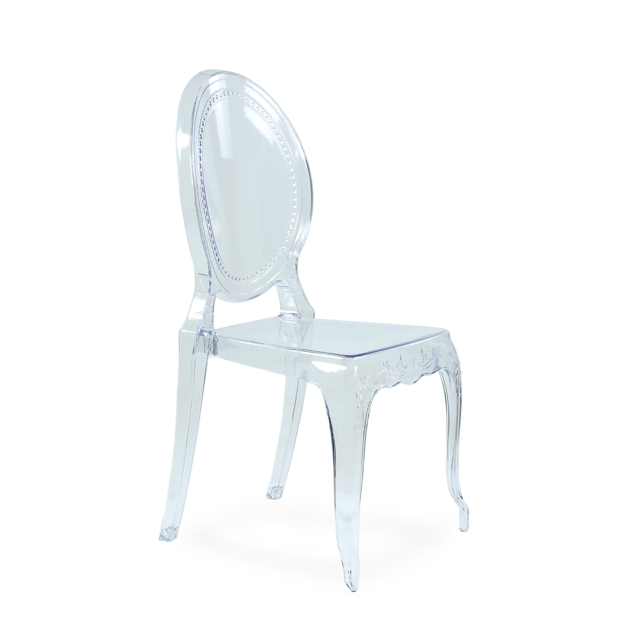 Стул N-112 Pearl Barneo прозрачный, пластик, твердое сиденье, без подлокотников