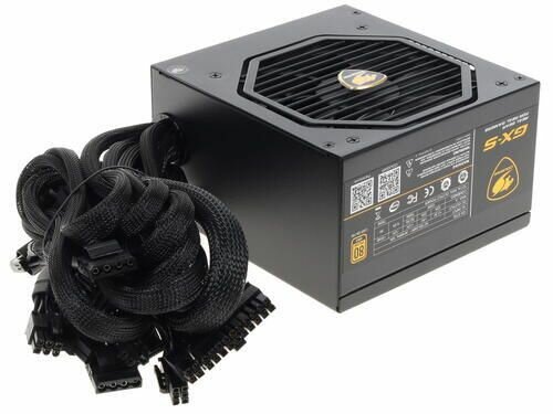 Блок питания Cougar GX-S750 750W (CGR GS-750) черный - 750 Вт, 80+ Gold, ATX 20+4 пин, 4 pin + 4 pin CPU, 8 SATA, 4 x 6+2 pin PCI-E