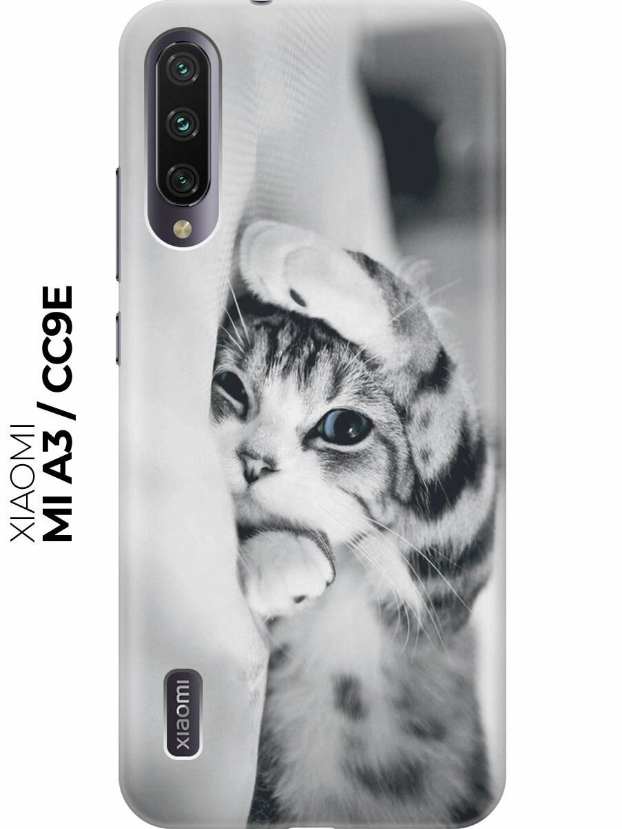 Силиконовый чехол Игривый котенок на Xiaomi Mi A3 / CC9e / Сяоми Ми А3 / Ми СС9е