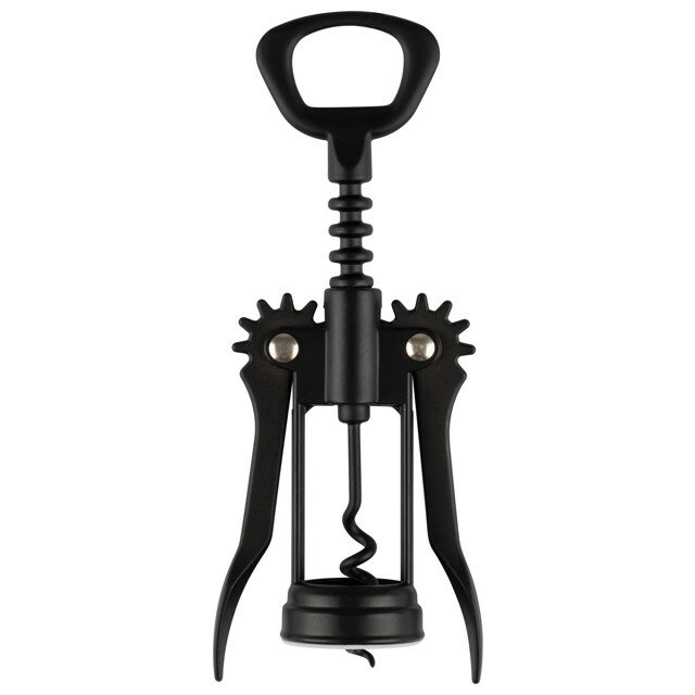 MALLONY штопор Classico Nero 16,5 см цинковый корпус прочный и стильный для ценителей