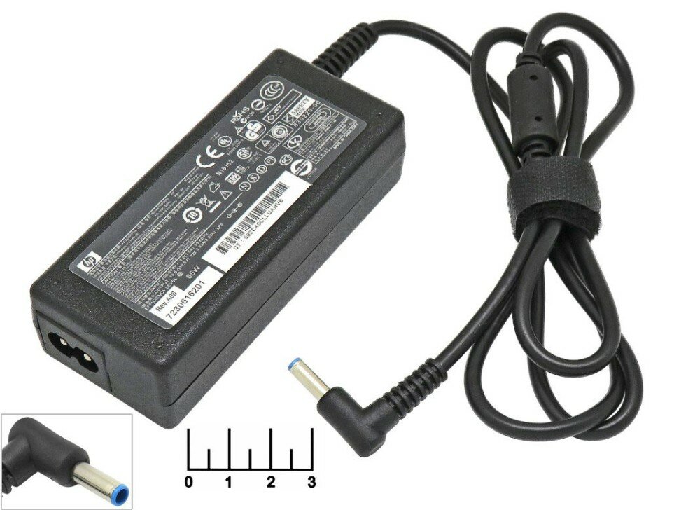 Блок питания 19.5V 3.33A HP AC-N294/LP-552 импульсный (4.5*3.0) без шнура (восьмерка) угол