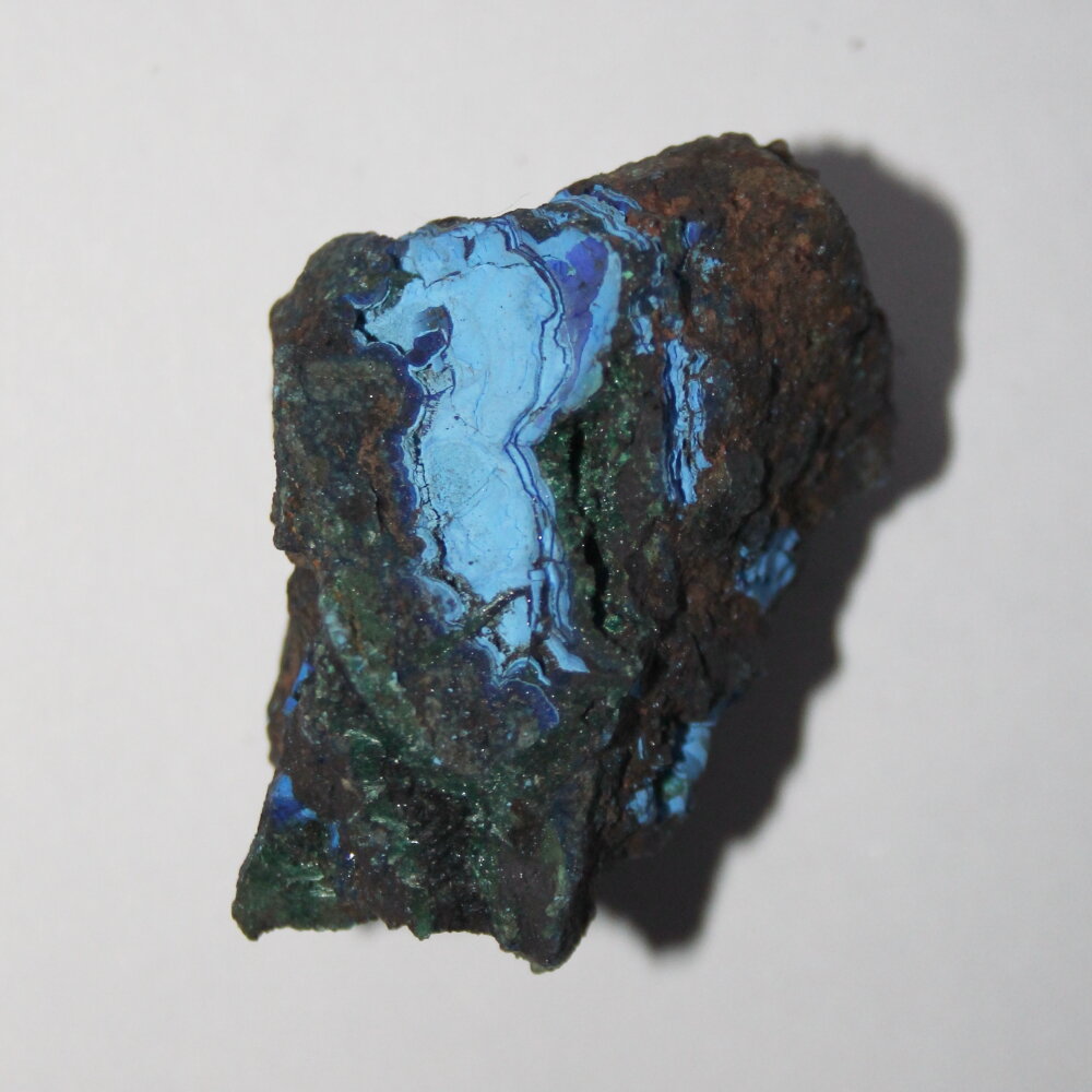 Коллекционный образец True Stones "Азурит с Малахитом", 40x31x30мм, синий/зеленый