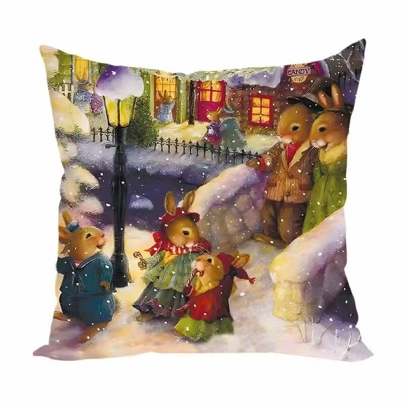 Декоративная подушка Зимние забавы 40х40 Твилл