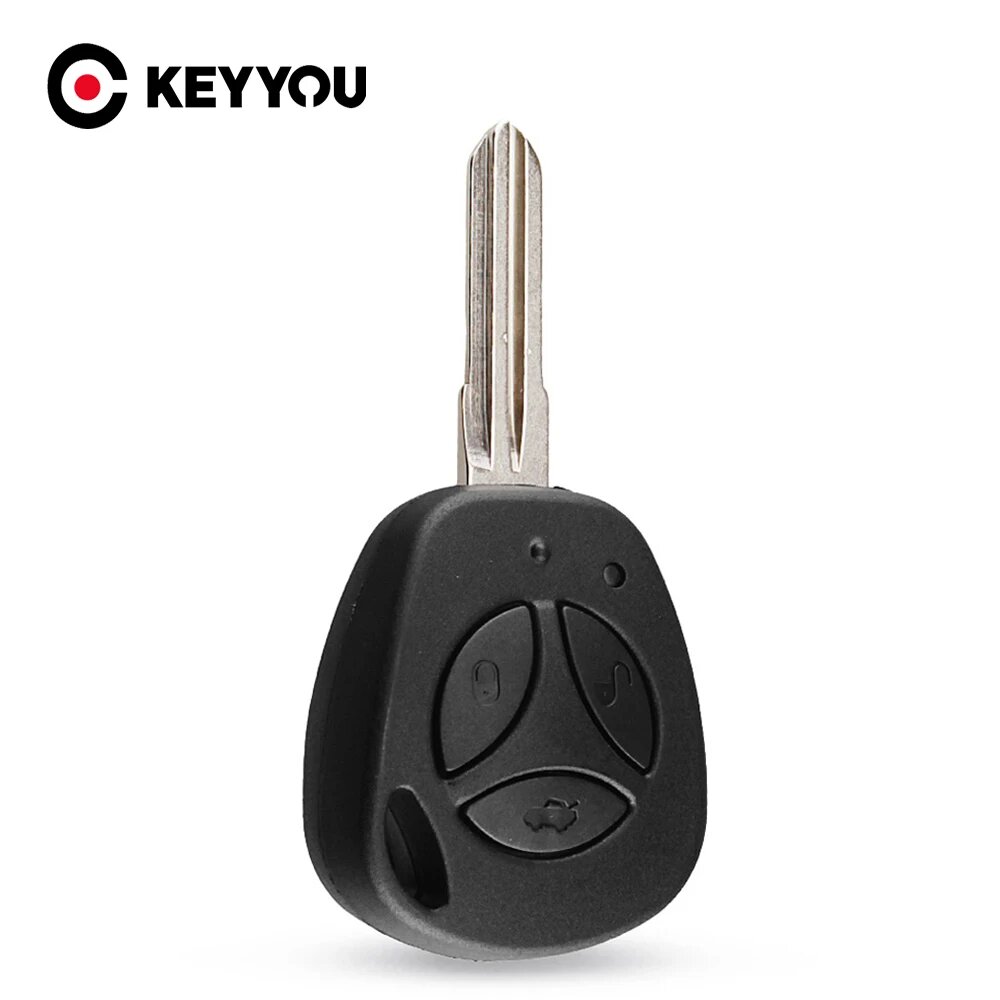Запасной корпус для автомобильных ключей KEYYOU, 3 кнопки, для Lada Priora, Kalina, Vesta, Гранта, необработанное лезвие, авто пустой чехол для пульта дистанционного управления