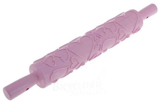 Скалка для мастики и марципана Сердечки (Набор из 2 шт.)