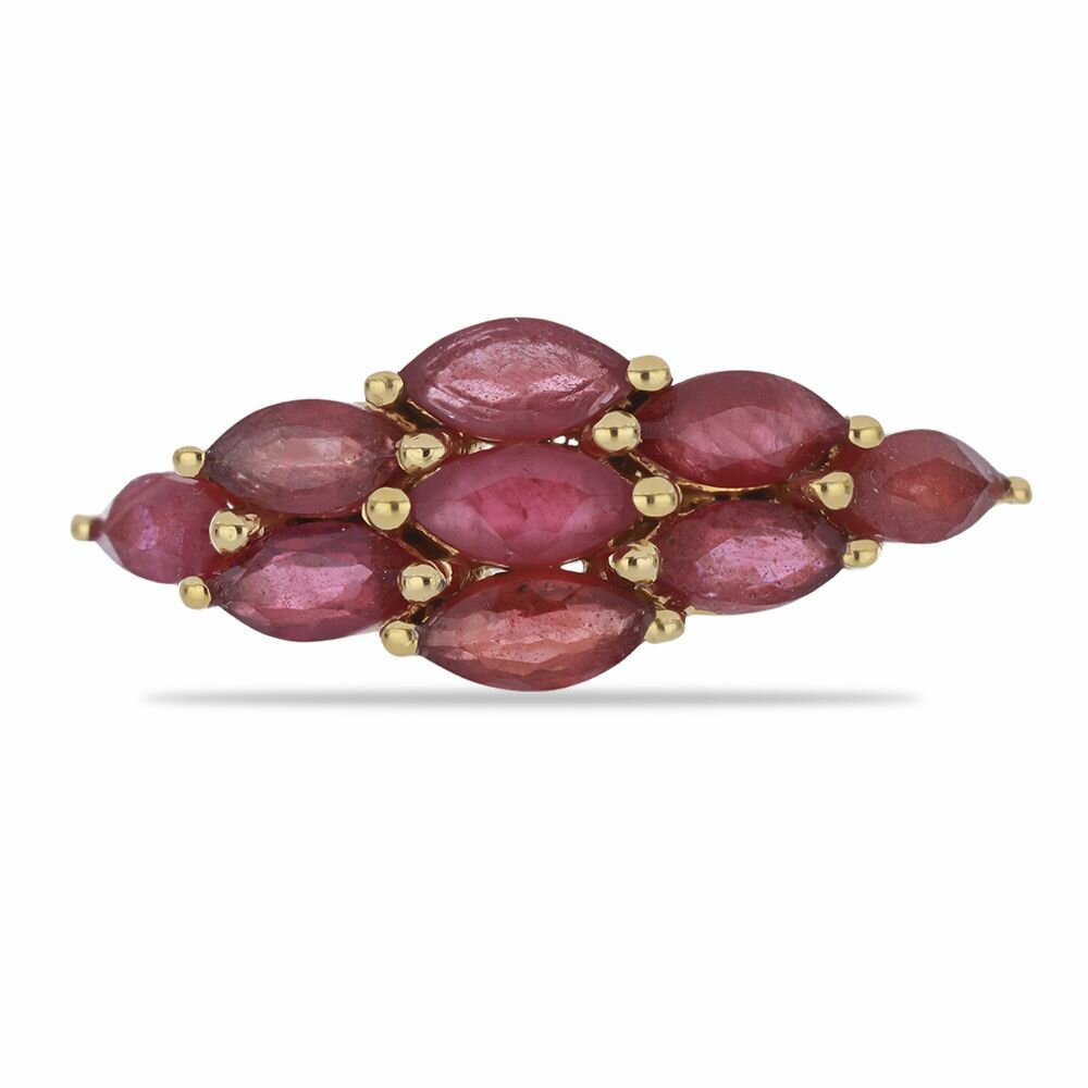 Кольцо, серебро, 925 проба, рубин