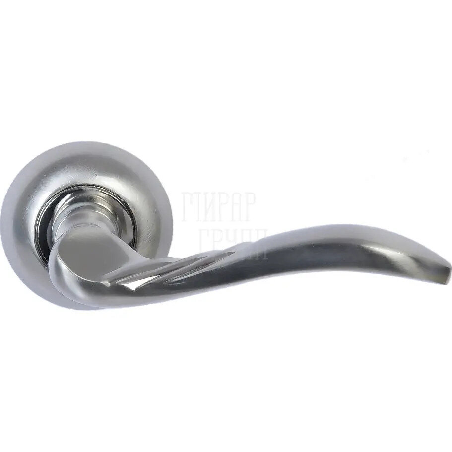 Дверные ручки Puerto (Пуэрто) INAL 505-08 на круглой розетке матовый никель