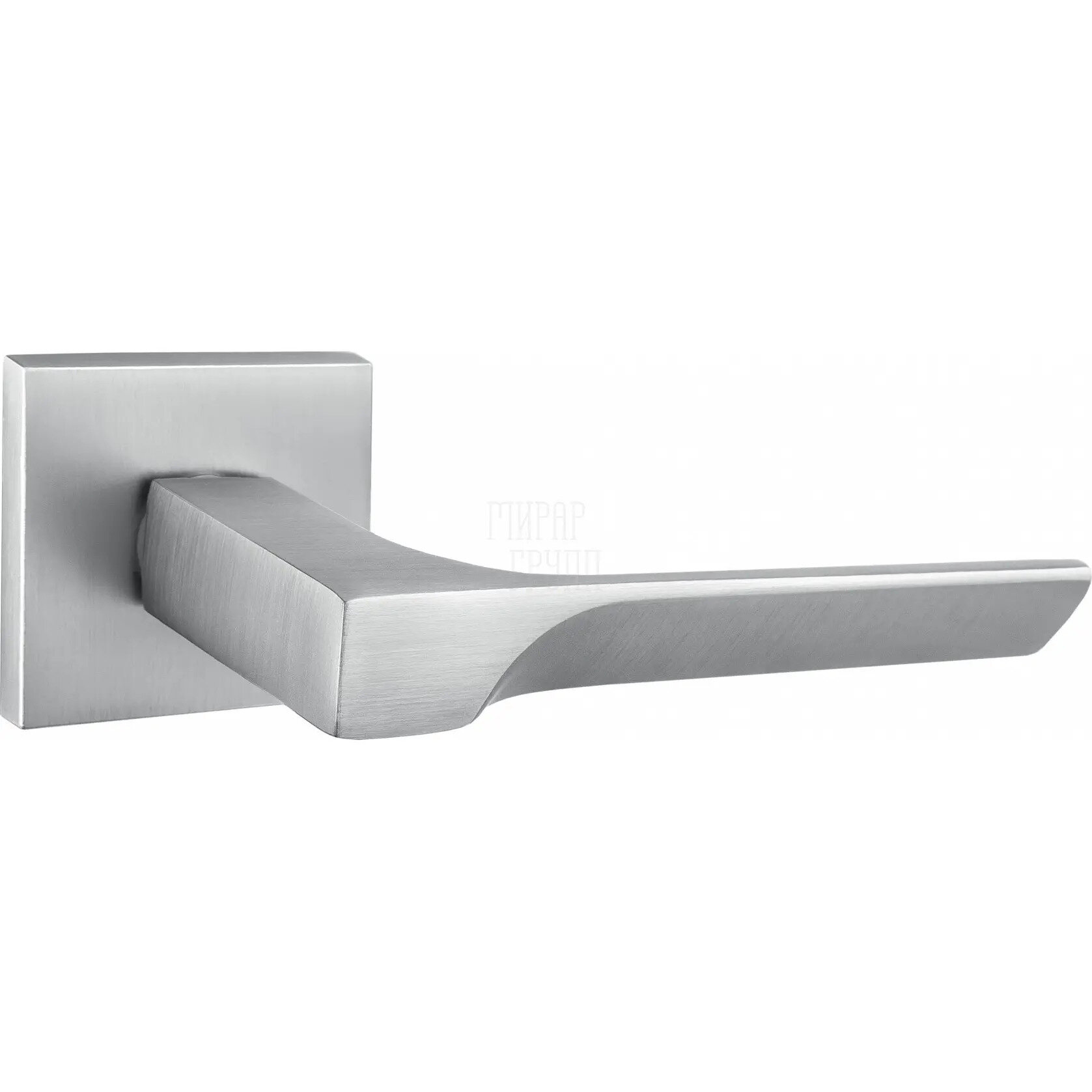 Дверные ручки Renz (Ренц) "Румо" INDH 325-03 slim на квадратной розетке суперсатин. хром