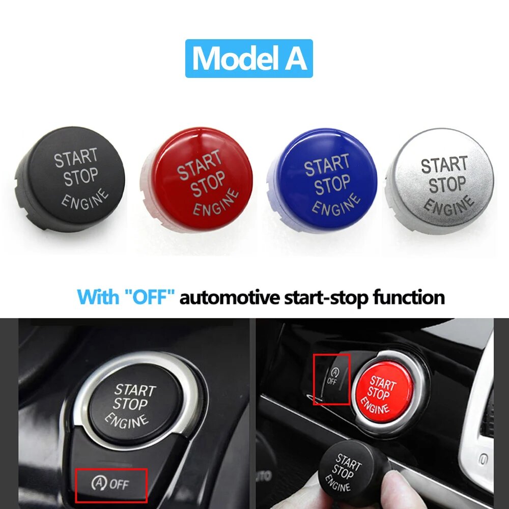 Кнопка Start/Stop двигателя Model A Black — фото 1