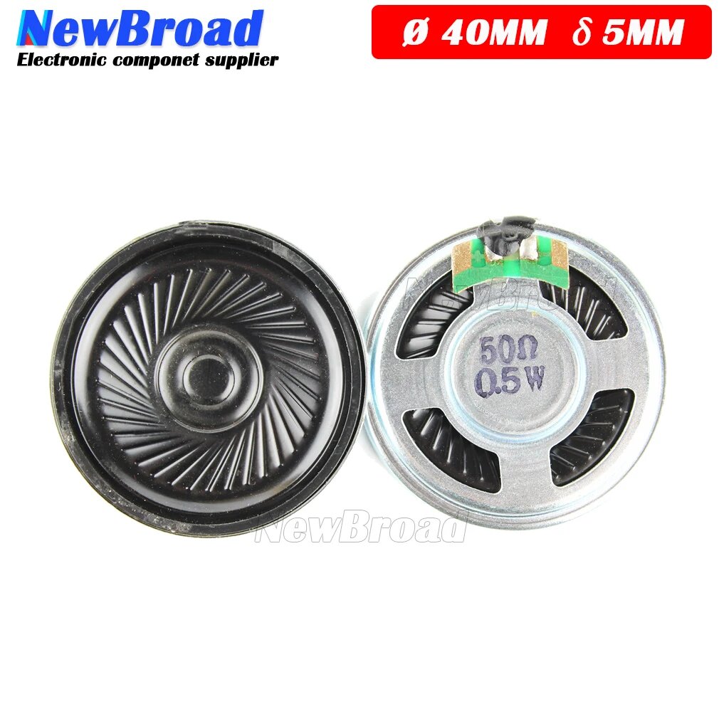 Динамики 50 Ом 0,5 Вт, 40 мм