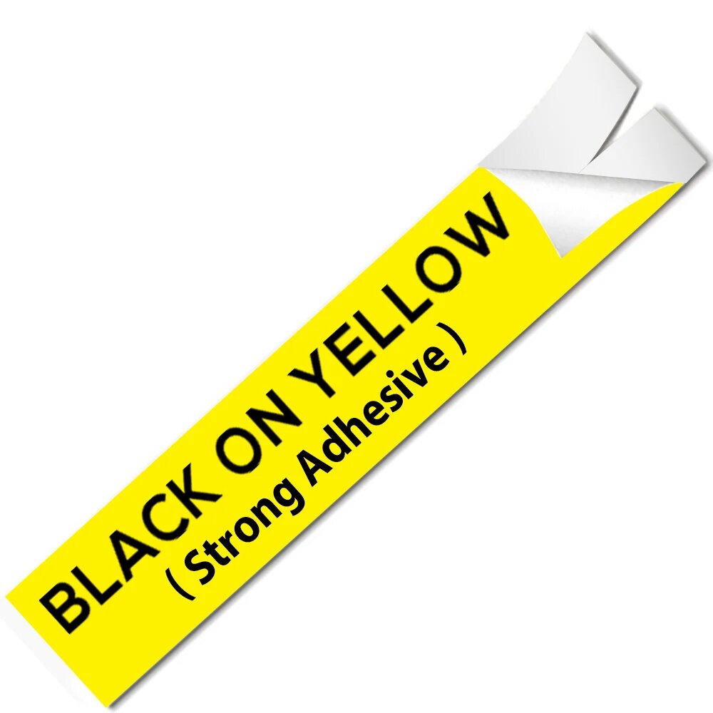 Лента Labelwell 6/9/12 мм S231 для принтеров Brother Black on Yellow, 6 мм