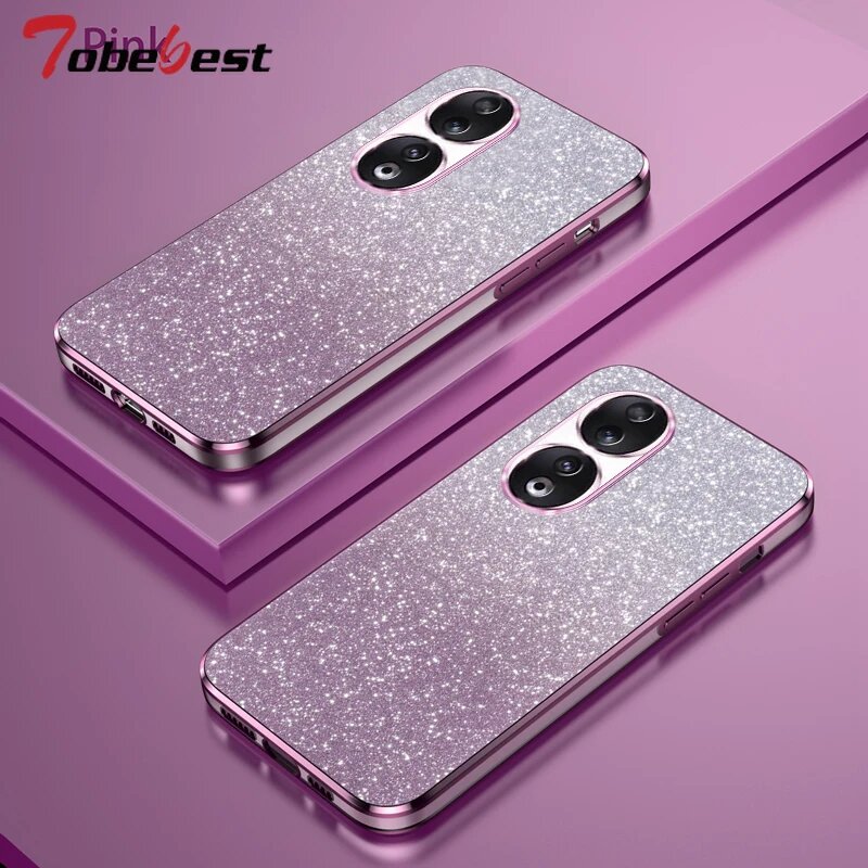 Блестящий силиконовый чехол с блестками для Huawei Honor 90 80 70 60 50 Pro SE, Розовый, Honor 70