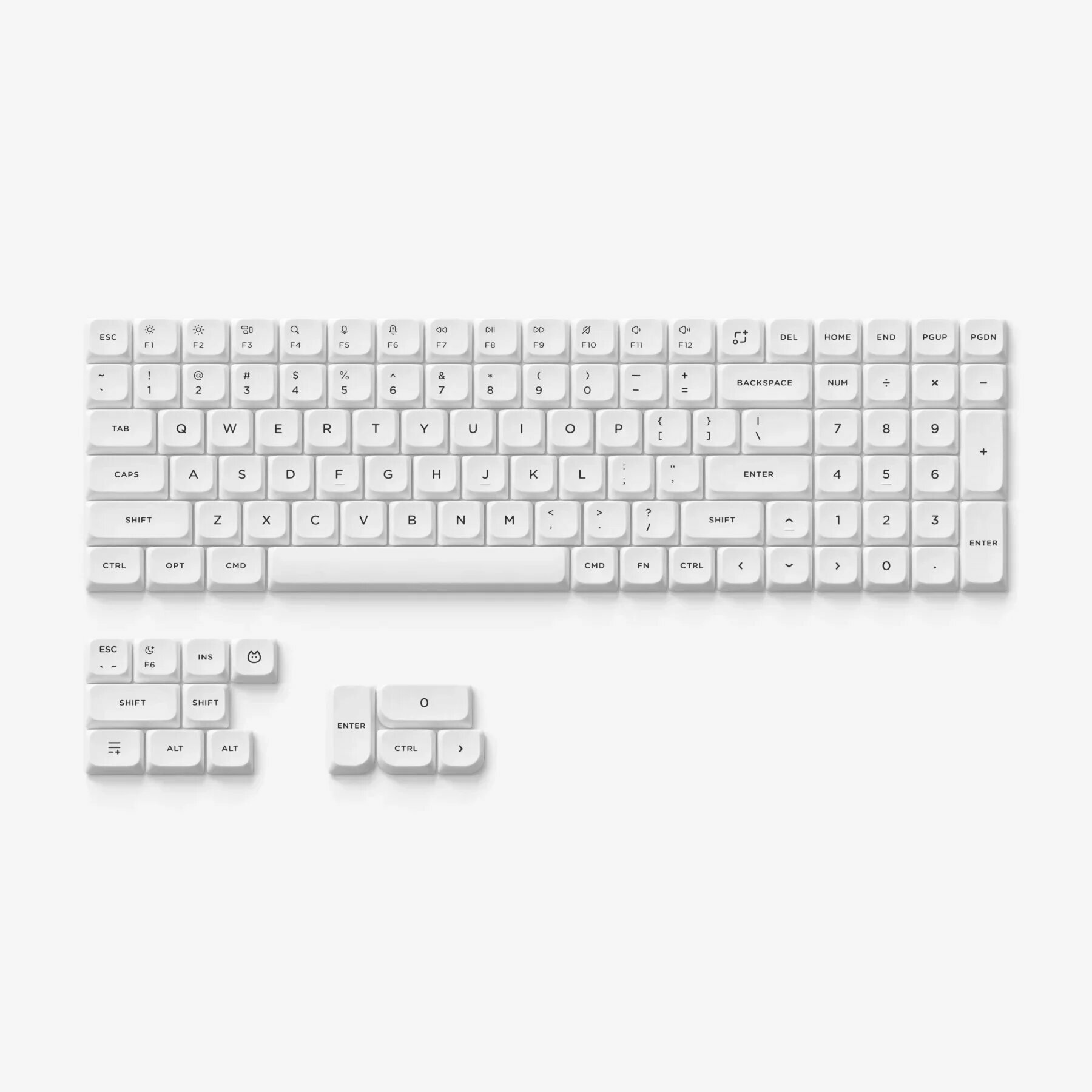 NuPhy WoB & BoW Клавиши BoW Keycaps