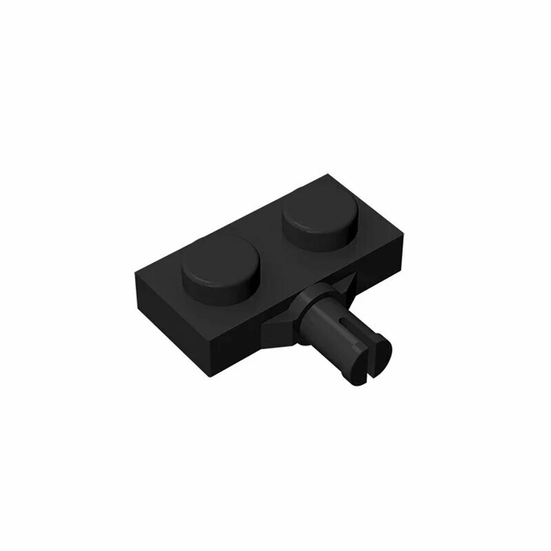 LEGO Пластина 1x2 с держателем колеса, черный