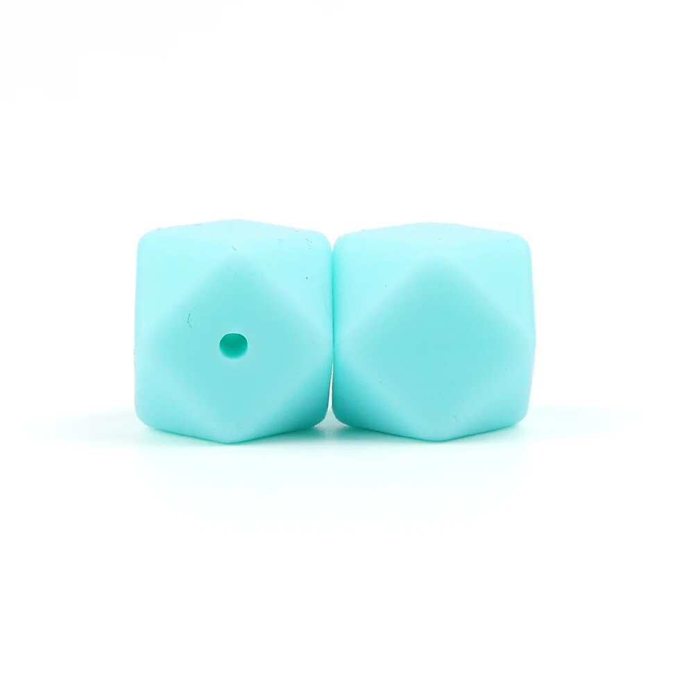 Силиконовые бусины бирюзовые BOBO.BOX 14 мм, KAT039-62