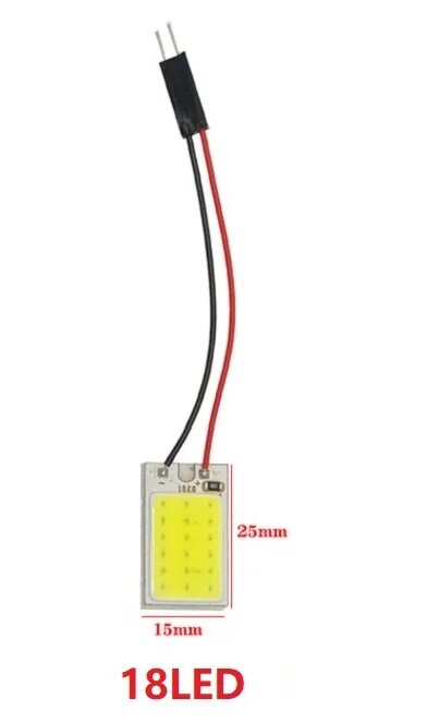 1 Панель Светодиодная купольная лампа для чтения 2835 COB 12/24/48SMD COB 18led, T10 adapter