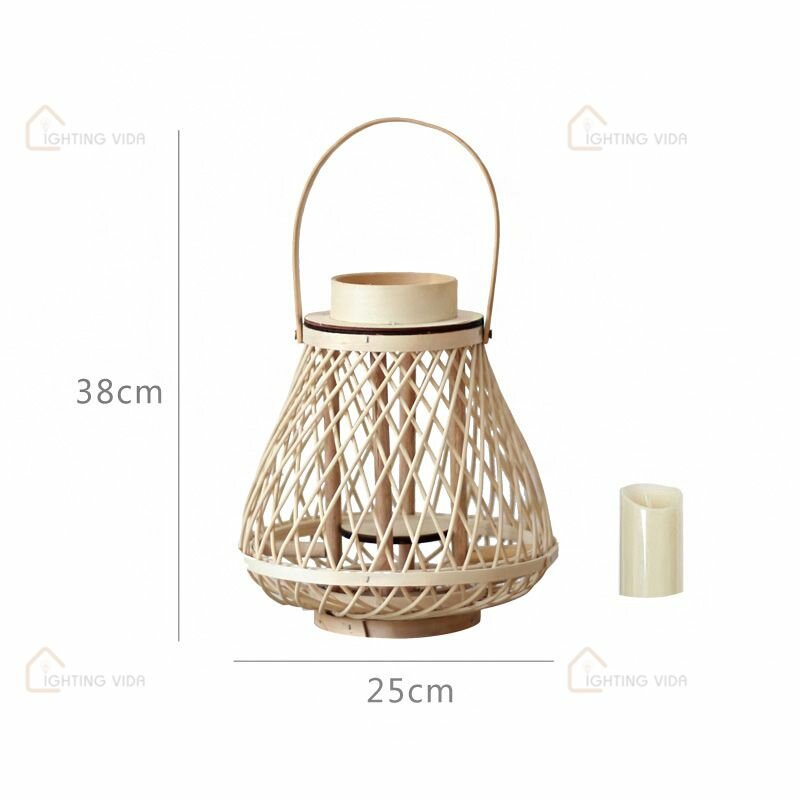 Винтажная напольная бамбуковая плетеная лампа декоративное украшение,38