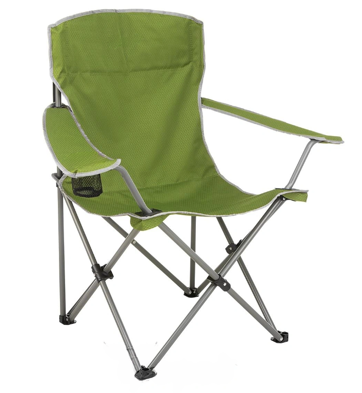 Кресло складное 140 кг (ст. труба д19) зеленый ромб, с чехлом (T-N-249-GR) NISUS (Тонар)