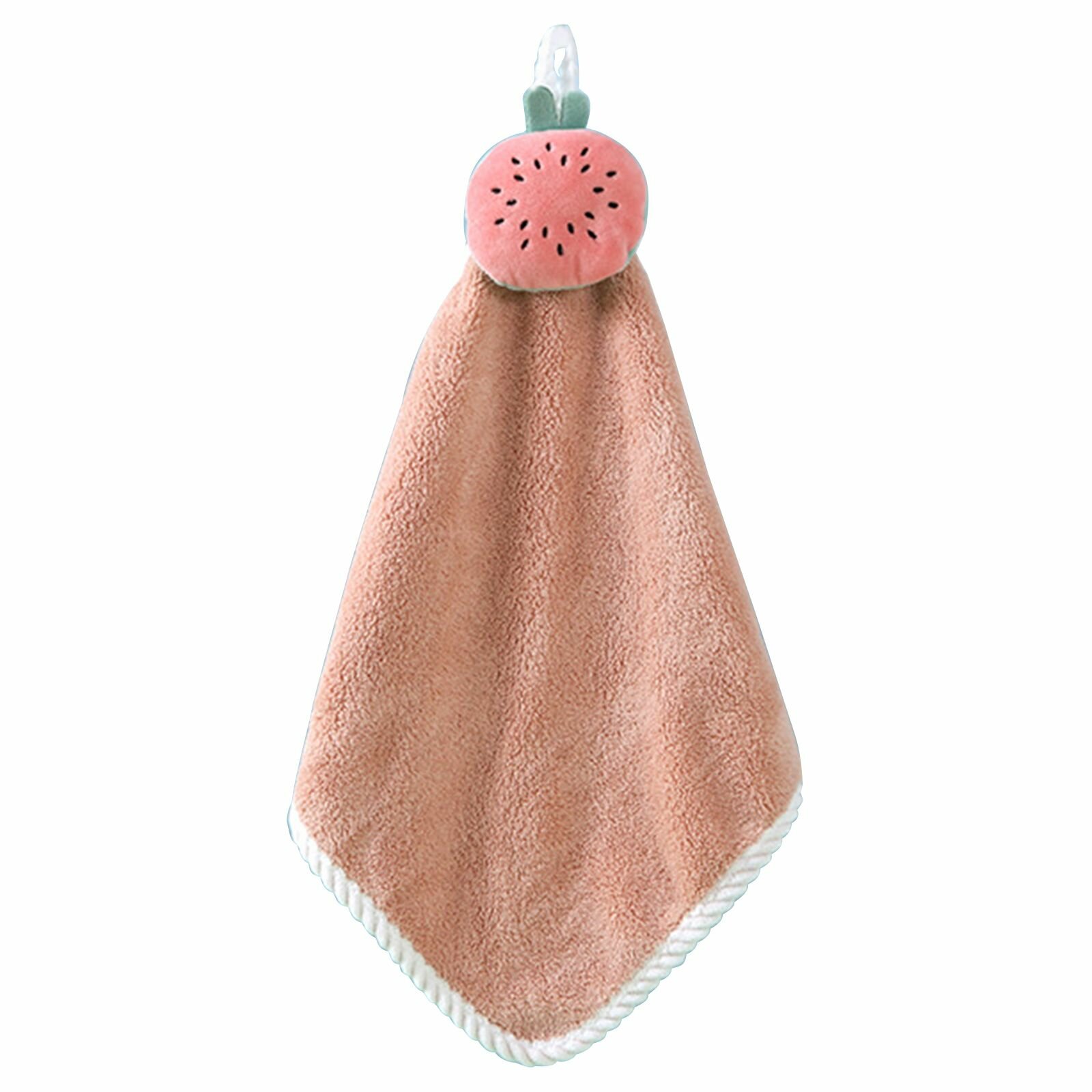 Коралловое бархатное мягкое полотенце для рук, впитывающая ткань, кухонные полотенца, подвесные мультфильмы