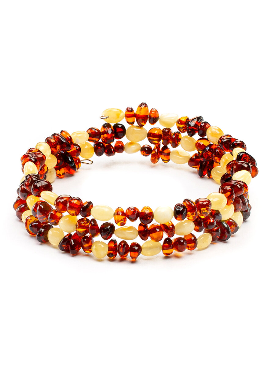 Незамкнутый браслет, янтарь