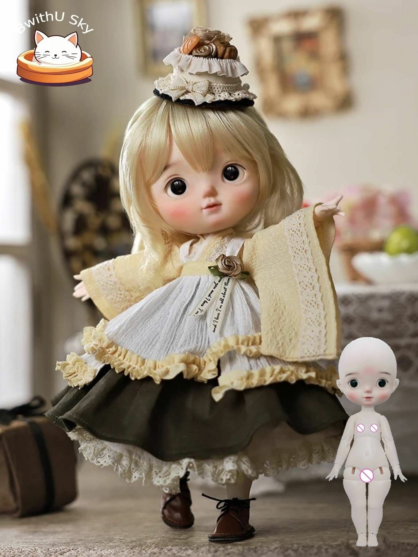 BwithU Bjd 1/6 Cookie обнаженная кукла с нормальной кожей, без макияжа, без аксессуаров