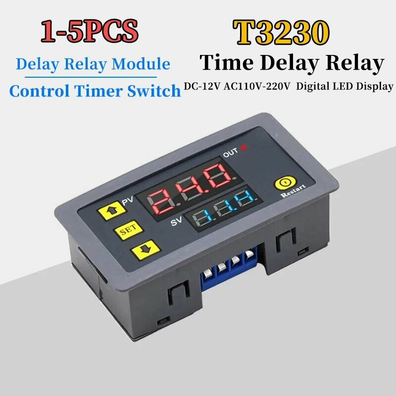 Цифровое реле задержки времени T3230 1 Pcs, DC-12V