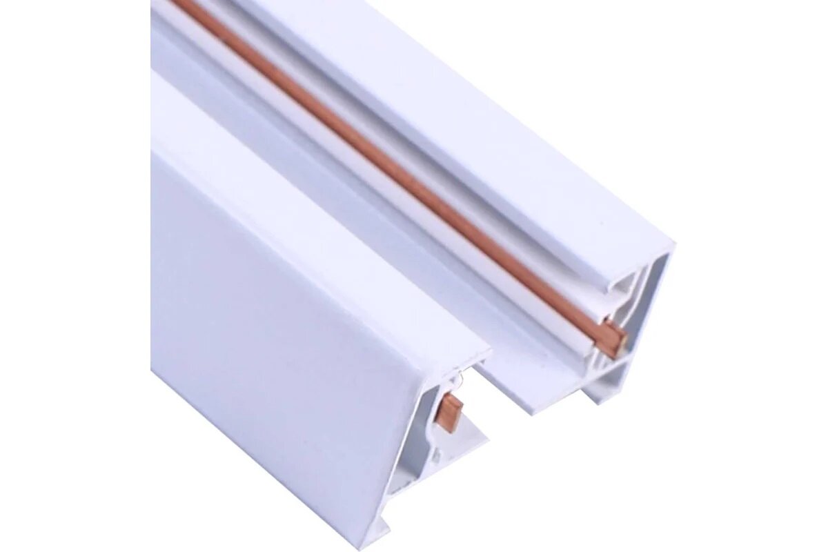 Шинопровод однофазный truEnergy алюминиевый, 1 метр, П-образный, белый