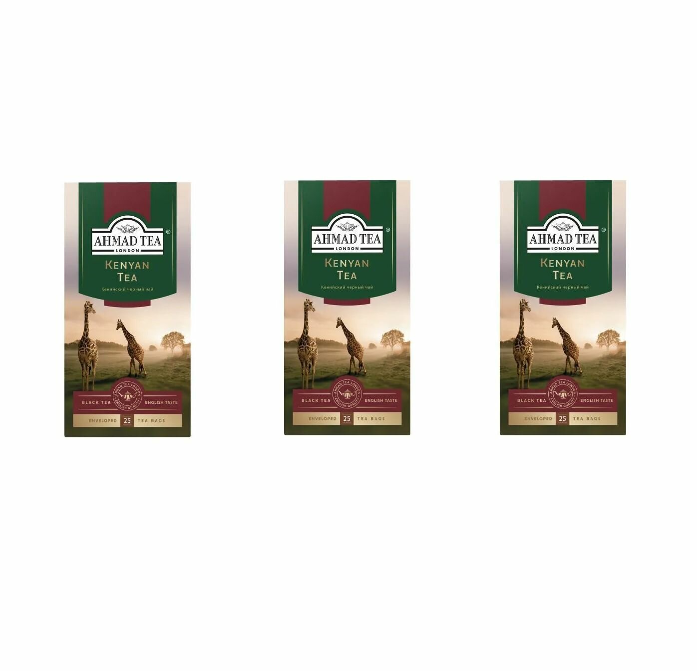 Ahmad Tea Чай в пакетиках, Кения, 25 пакетиков, 3 уп