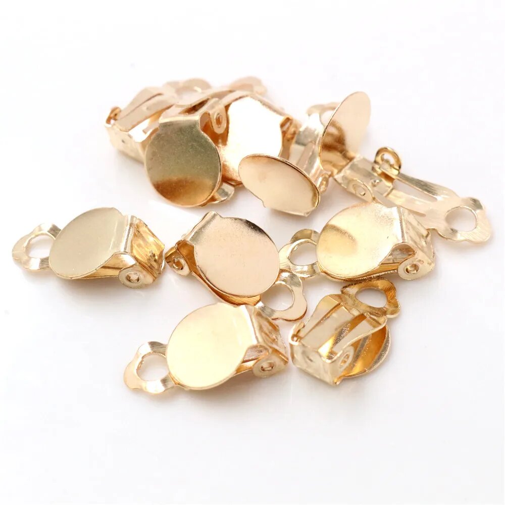 Клипсы для сережек Wadsfred, металлические, 50 шт, 10 мм KC Gold