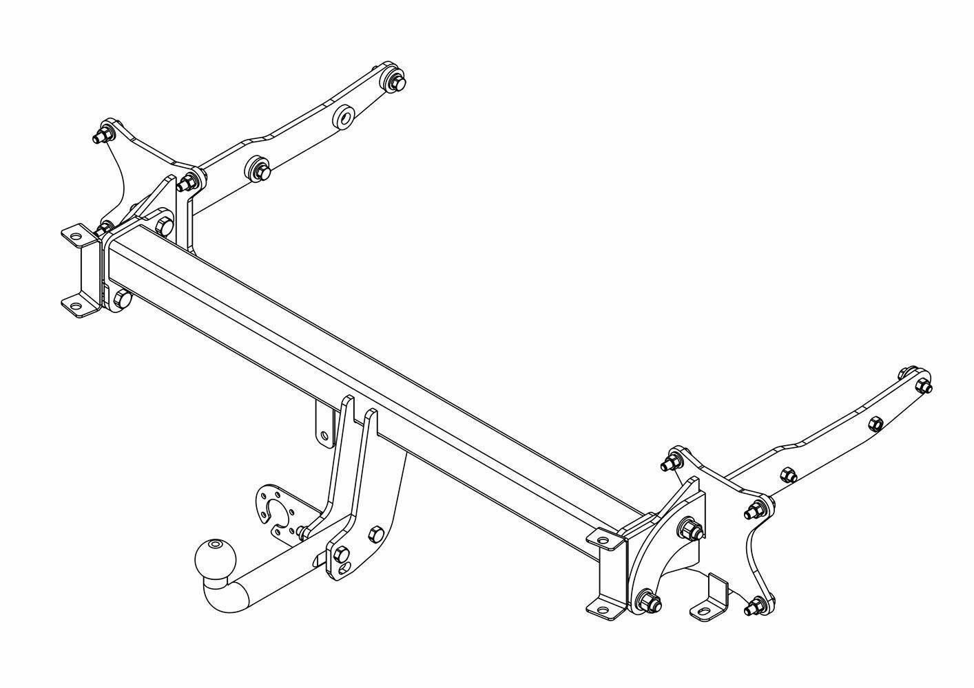 Фаркоп для Mercedes GL, GLE, GLS, ML (без электрики) (паспорт и сертификат) AvtoS. MB07