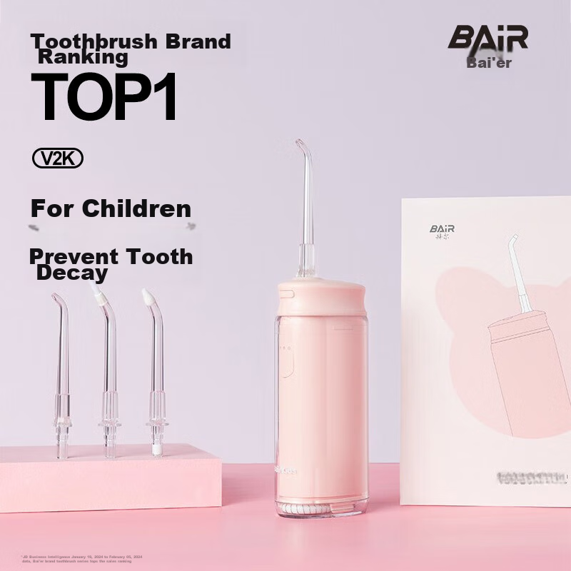 Ирригатор Bair V2k Children's Electric Oral Irrigator с насадками, цвет Pink