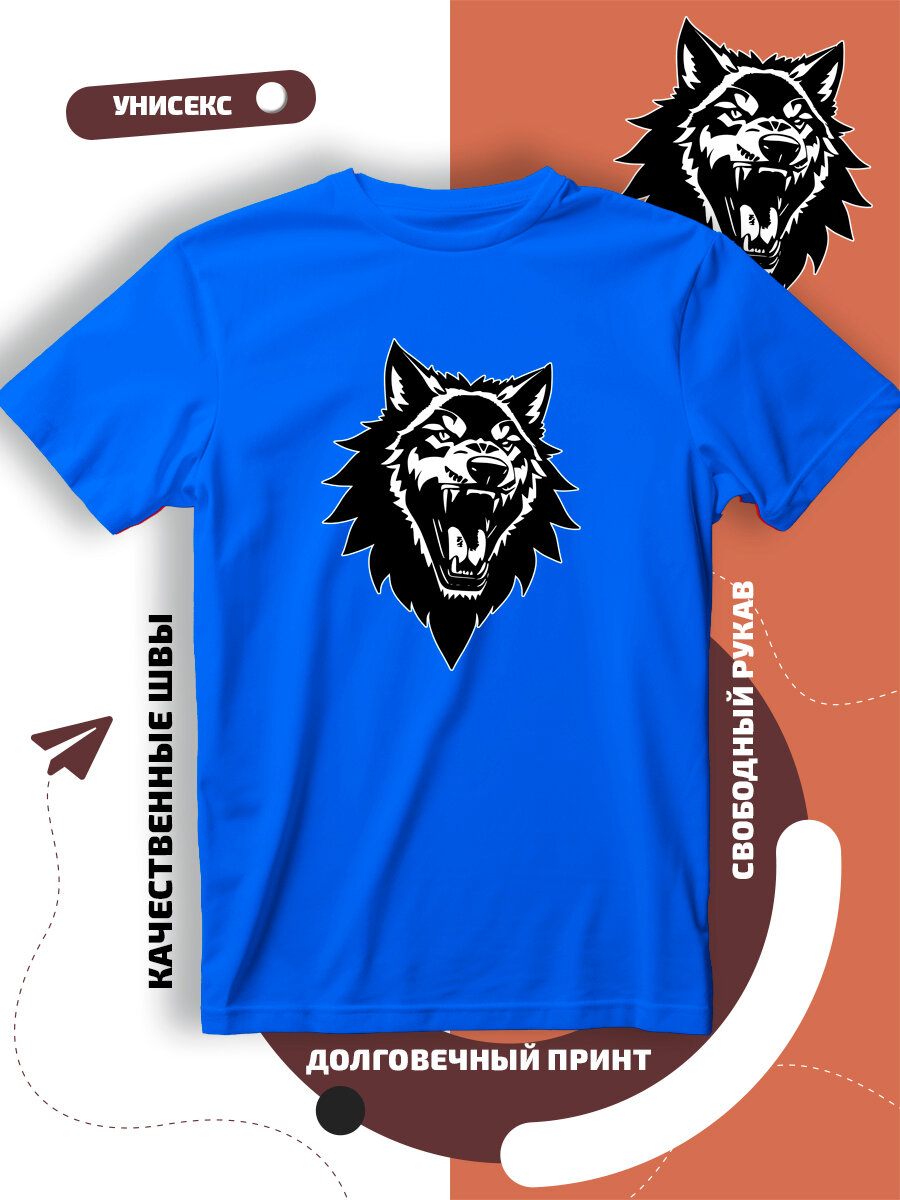Футболка с принтом волком