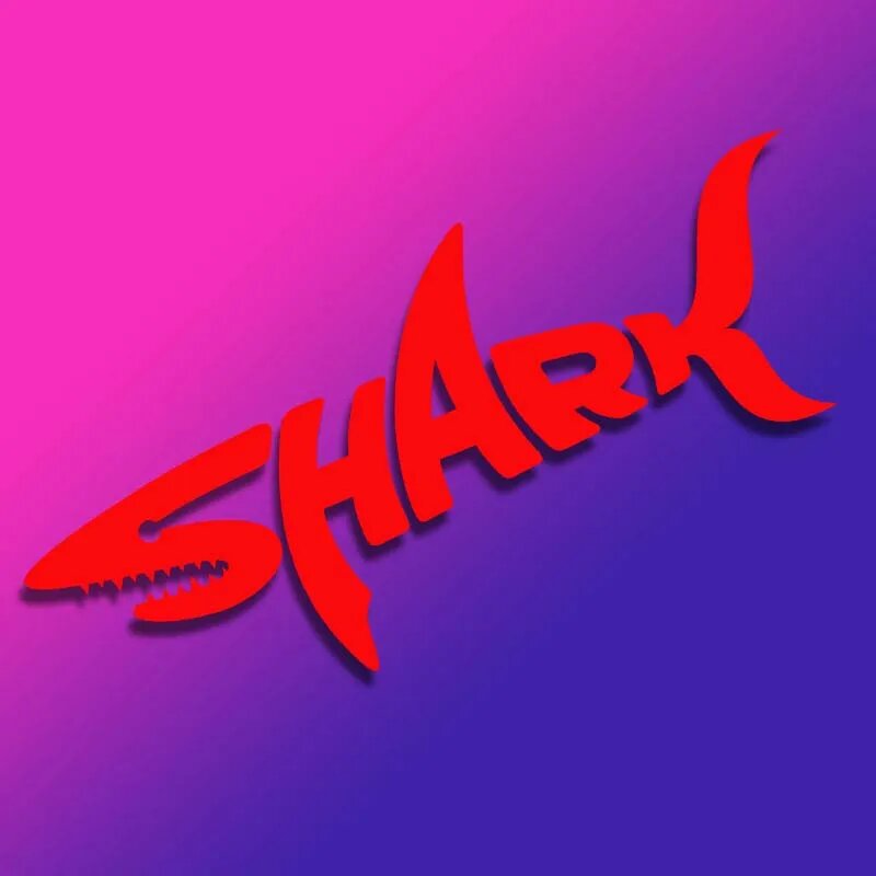 Наклейка на шлем "Shark" красная
