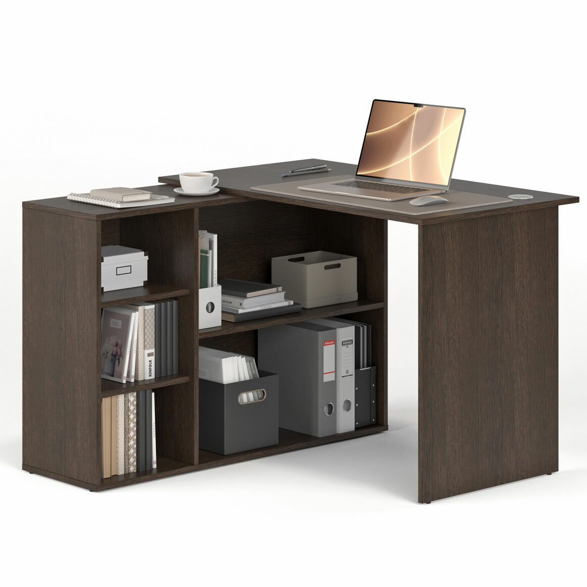 Угловой письменный стол 007094Л (цвет: венге)