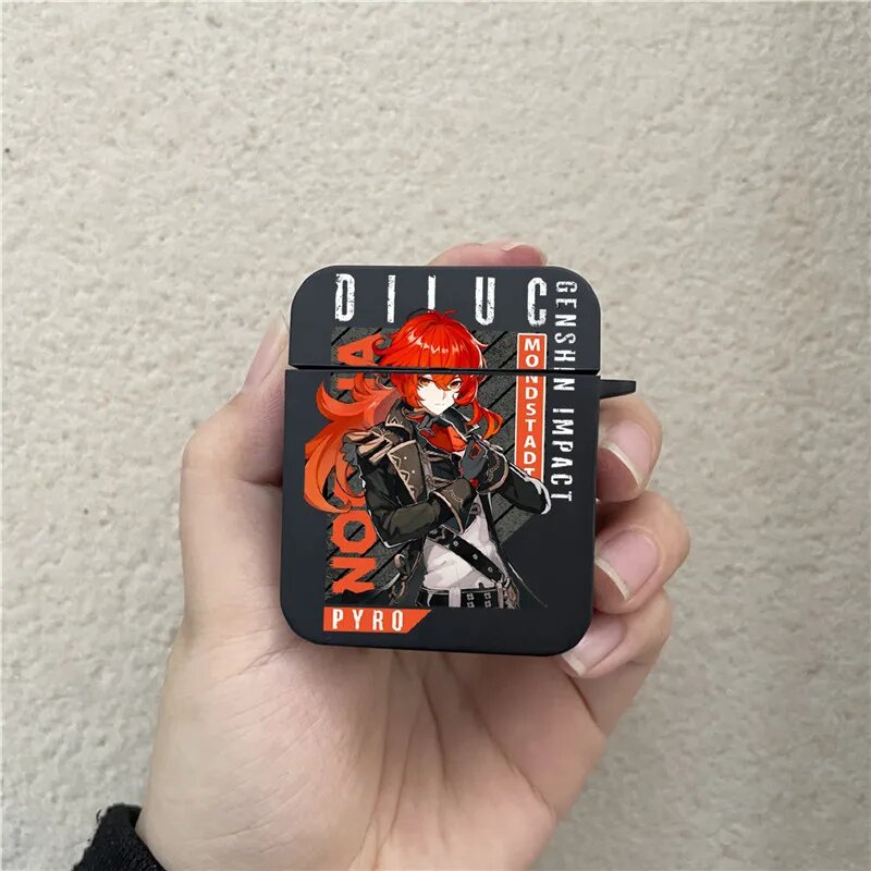 Матовый черный чехол для Airpods Pro 2 1 Genshin Impact из силикона For Airpods Pro2, -5