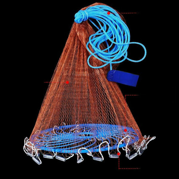 Фрисби для ручного броска с сеткой и тросом10-футовая моноволоконная фрисби диаметр 6 метров.