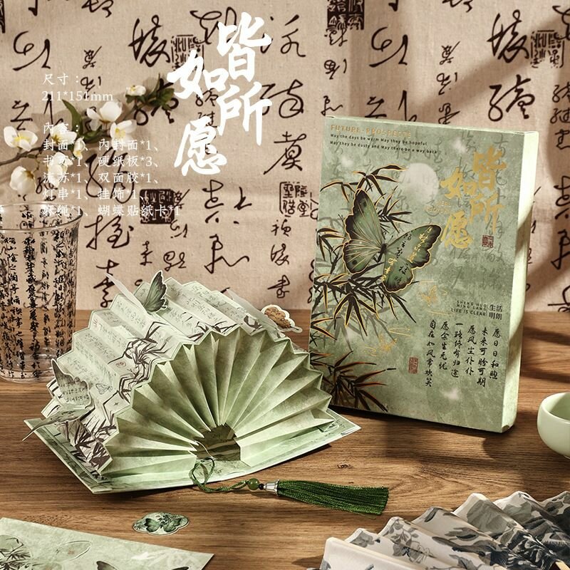 Ночник DIY "Книжная Лама", в форме веера, настольные, 21х15 см, светло-зелёный