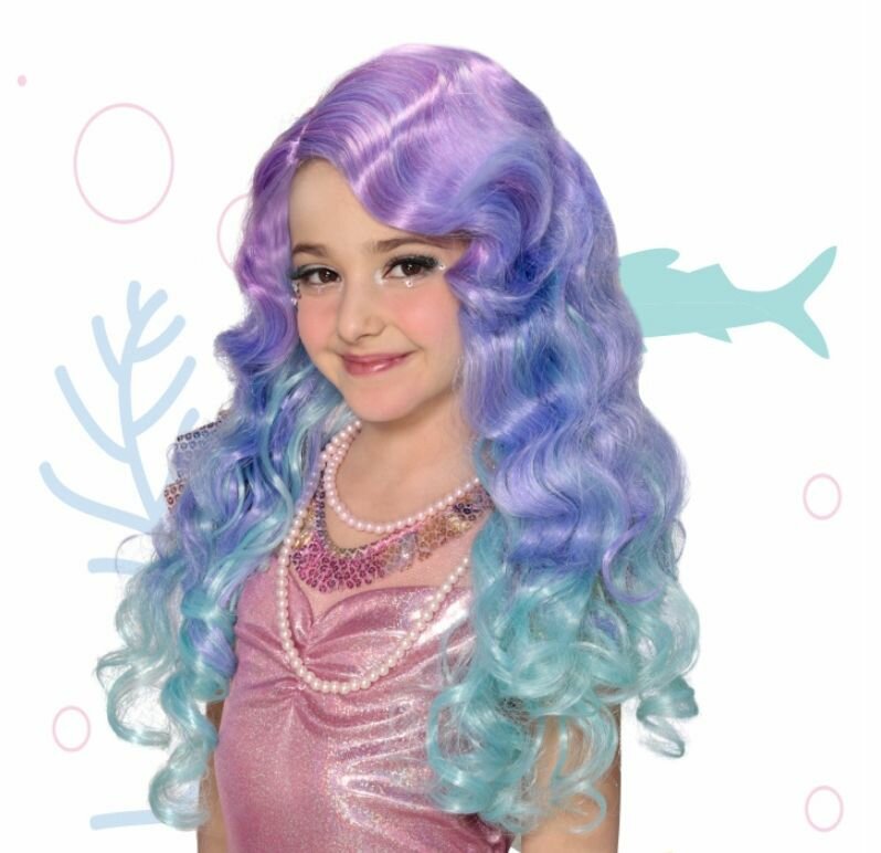 Карнавал Косплей Парик/Русалка Градиент Косплей