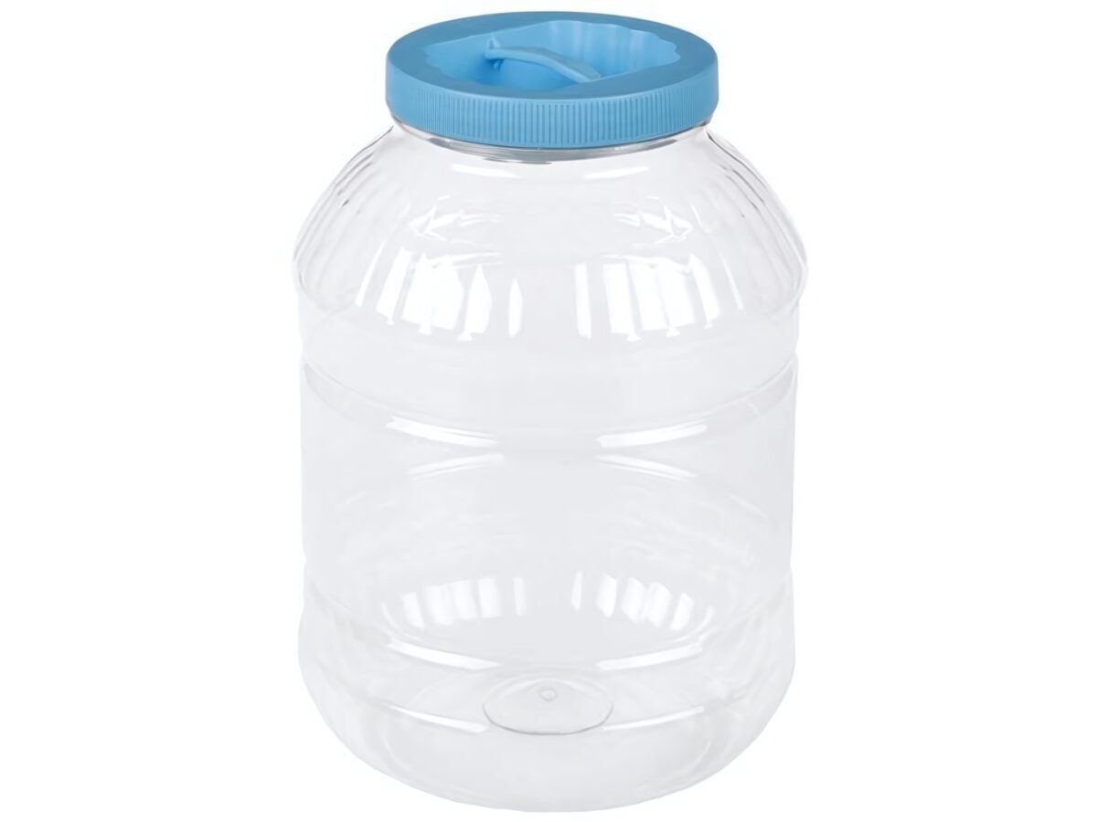 Емкость универсальная ПЭТ 5л с голубой крышкой, для хранения продуктов