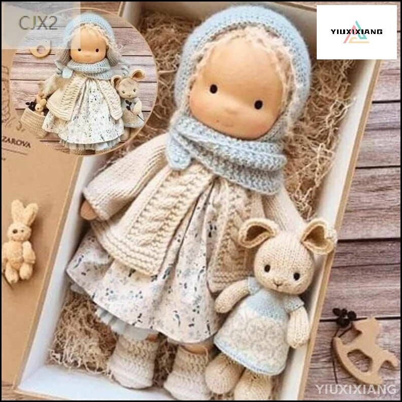 Вальдорфская кукла "CJX2", ручная сборка, хлопок, бежевая, для малышей