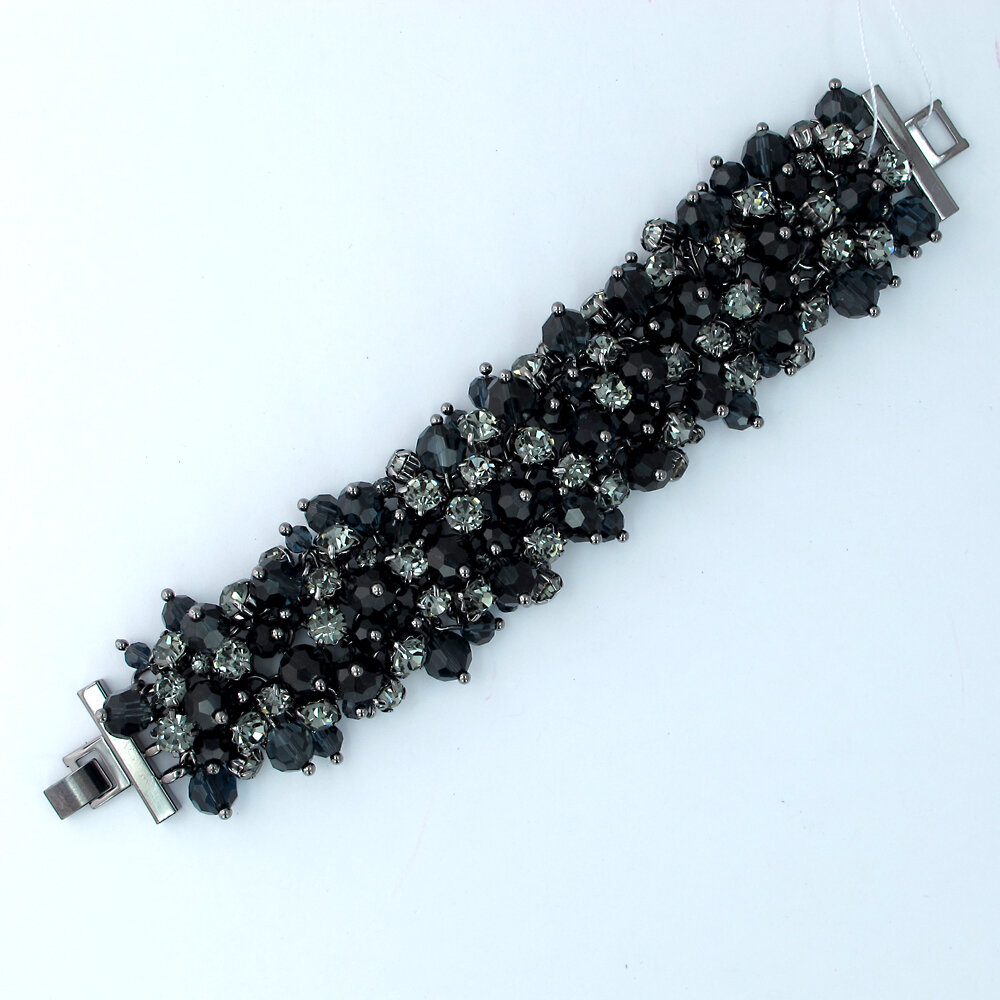 Браслет, стекло, кристалл