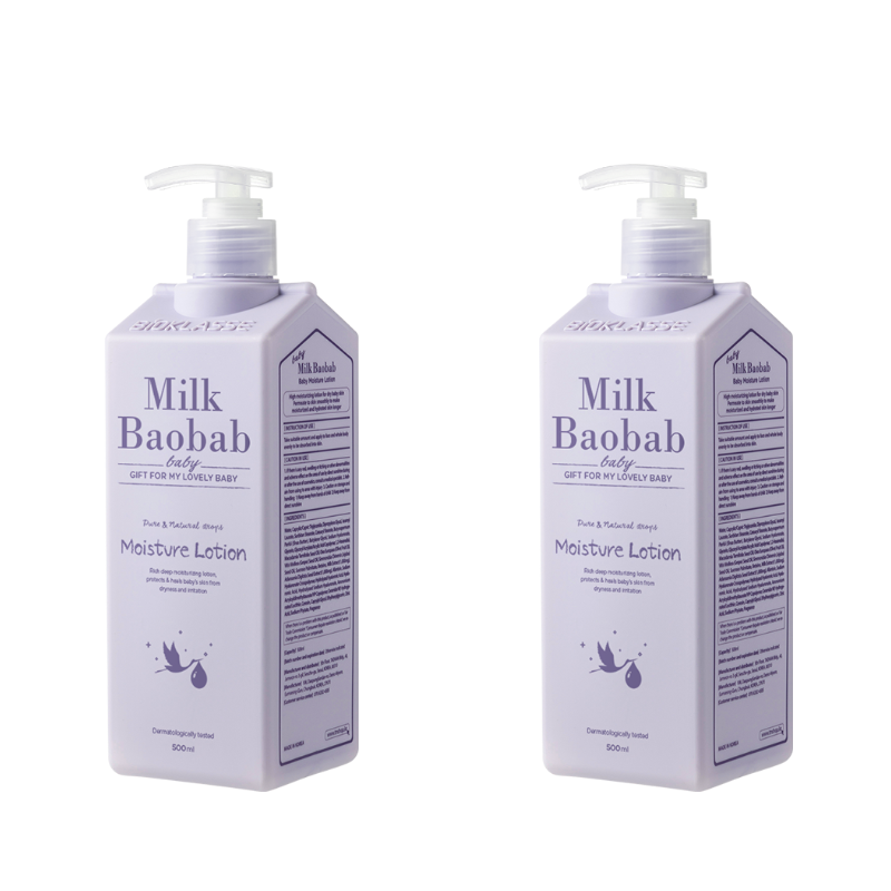 Лосьон MILK BAOBAB Baby для тела детский увлажняющий Milk Baobab Baby Moisture Lotion, 500 ml, 2 штуки