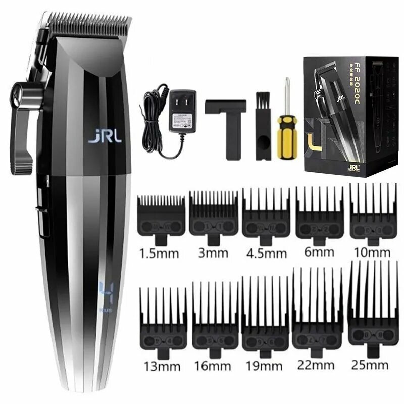 JRL Professional Машинка для стрижки JRL 2020C, серебристый, черный